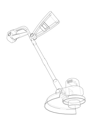 Grass trimmer worker landscaper cutting Royalty Free Vector