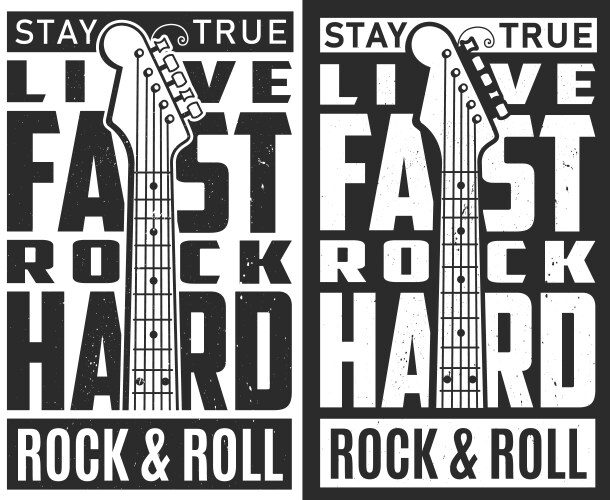 Rock and roll poster Royalty Free Vector Image