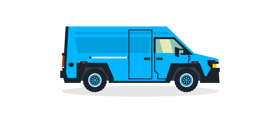 Vw caddy cargo maxi blue van 2020 Royalty Free Vector Image