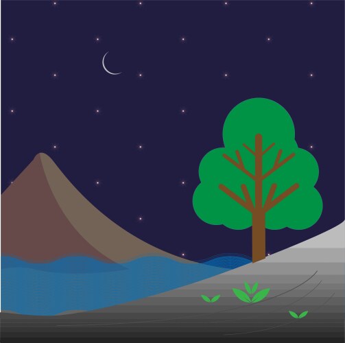 Abstract scenery home decor wall decoration Vector Image