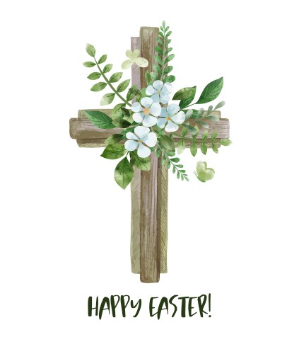 Easter cross Royalty Free Vector Image - VectorStock