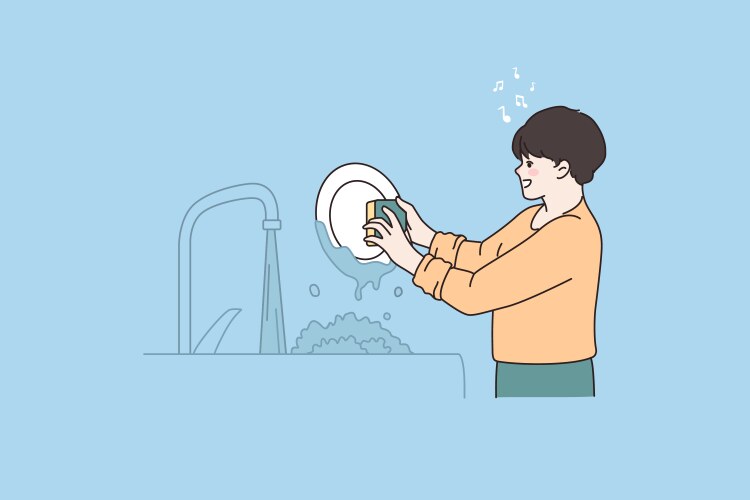 Children Washing Dishes Vector Images (over 180)