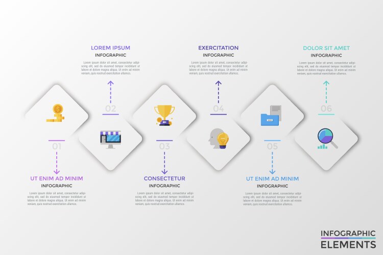 Blank infographic arrow templates Royalty Free Vector Image