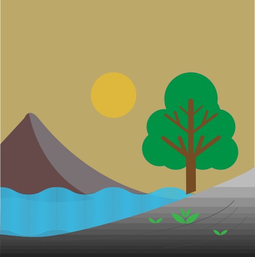 Abstract scenery home decor wall decoration Vector Image