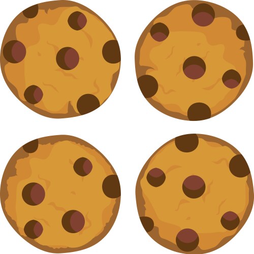 Cookie broken Royalty Free Vector Image - VectorStock
