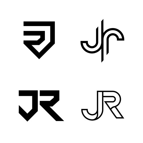 Jr letter monogram logo icon design Royalty Free Vector