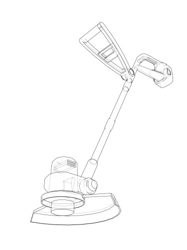 Grass trimmer worker landscaper cutting Royalty Free Vector