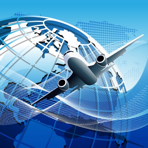 Plane background Royalty Free Vector Image - VectorStock