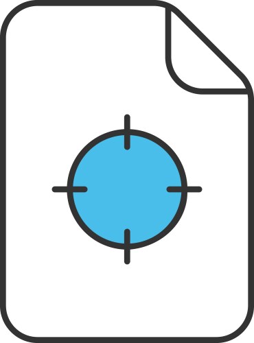 Printing registration mark linear icon Royalty Free Vector