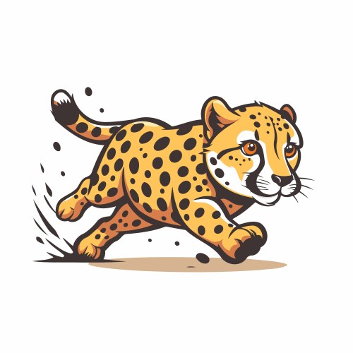 Cartoon Cheetah Running Vector Images (over 350)