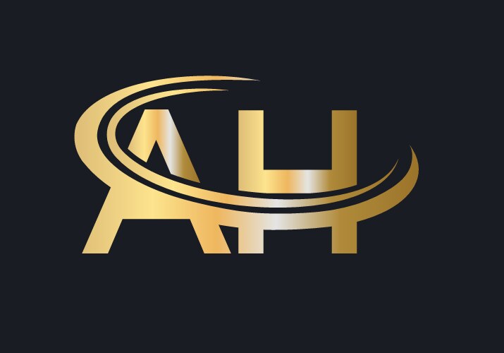 Modern ah logo design for business and company Vector Image