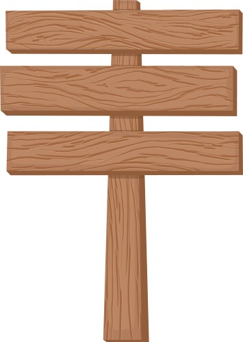 Wooden banner or sign post board Royalty Free Vector Image