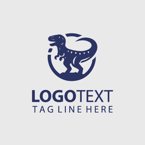 Dino logo Royalty Free Vector Image - VectorStock