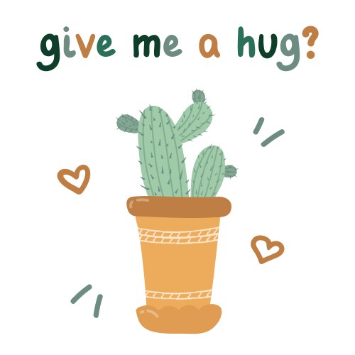 Hand drawn cute poster Royalty Free Vector Image