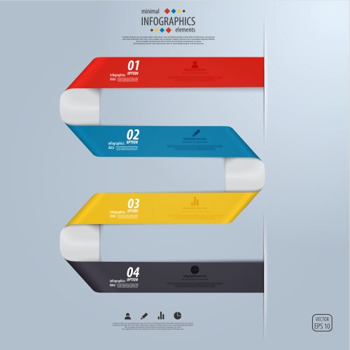 Line infographics 4 Royalty Free Vector Image - VectorStock