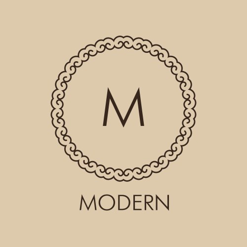 Luxurysimple and elegant monochrome monogram Vector Image