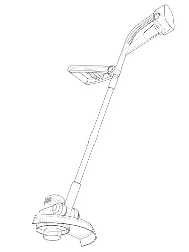 Grass trimmer worker landscaper cutting Royalty Free Vector