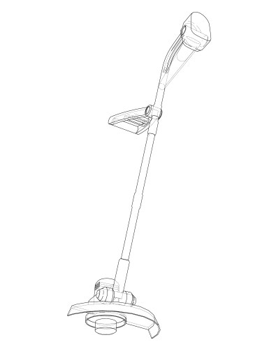 Grass trimmer worker landscaper cutting Royalty Free Vector