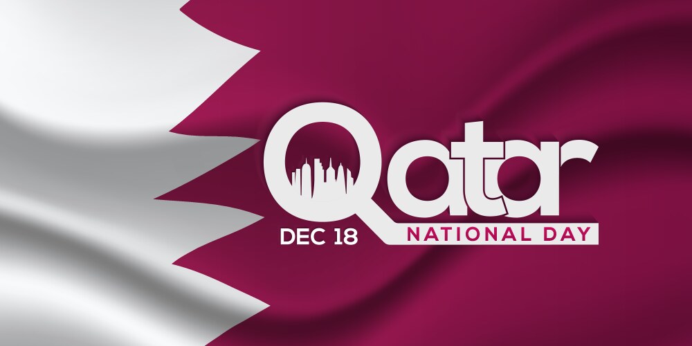 Qatar national day 18th december Royalty Free Vector Image