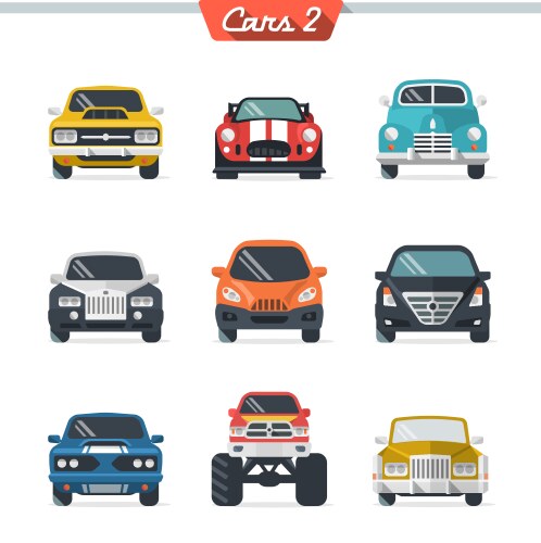 Universal flat icon set Royalty Free Vector Image