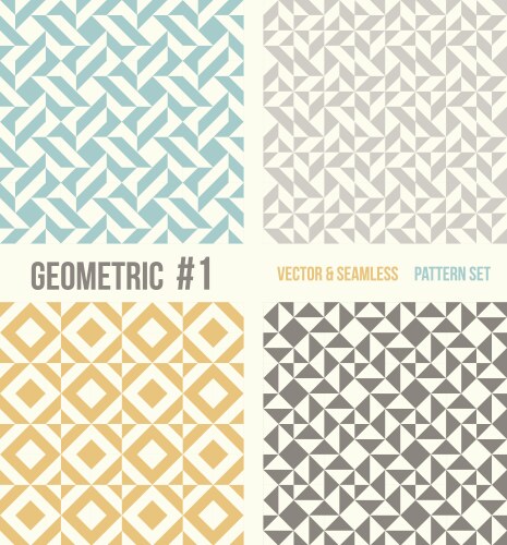 Pattern set Royalty Free Vector Image - VectorStock