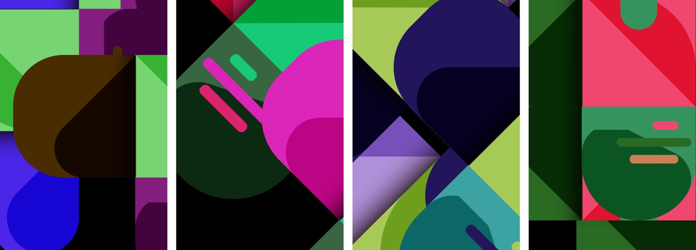 Balance movement geometric backgrounds poster Vector Image