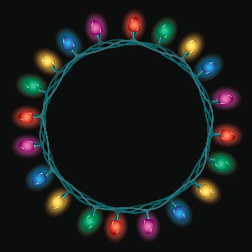 Holiday String Lights Border Black Vector Images (over 400)
