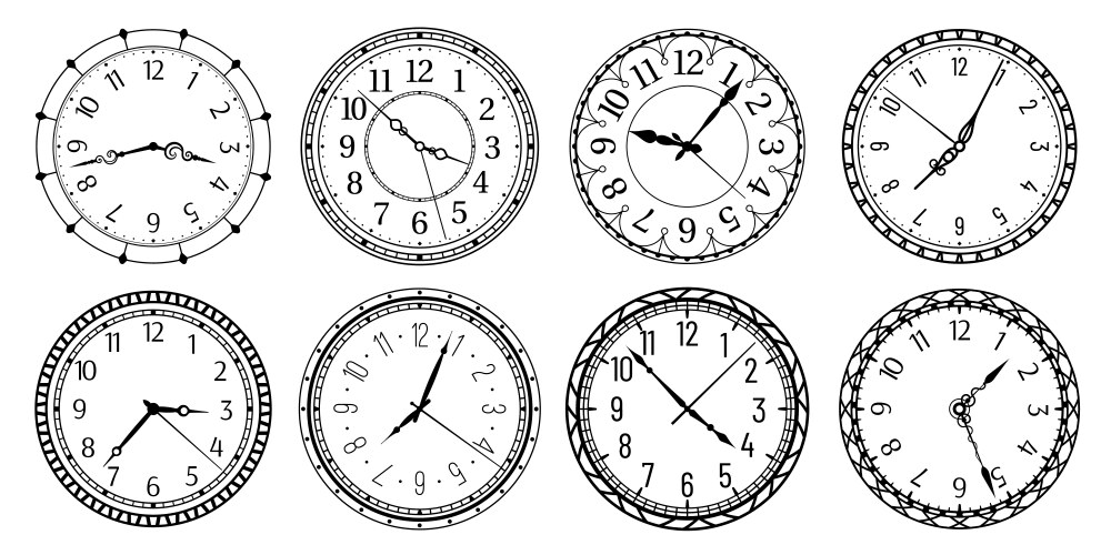 Clock Face Vector Images (over 36,000)