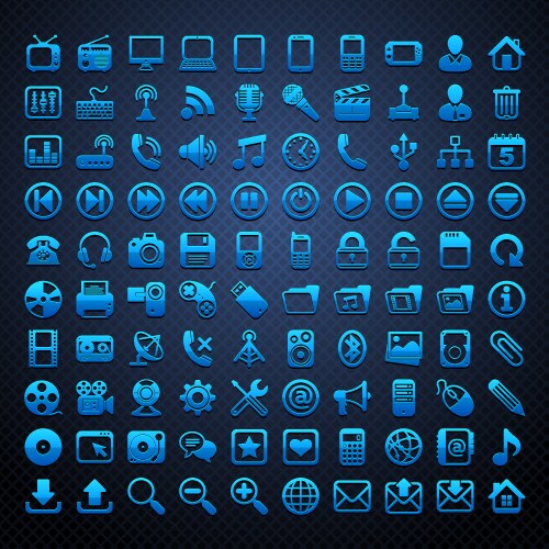 100 sticker icons Royalty Free Vector Image - VectorStock