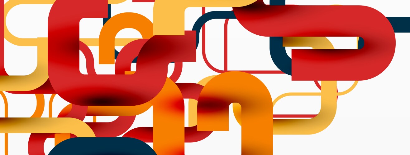 Abstract background curvy lines minimal geometric Vector Image