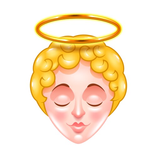 Angel emoticon Royalty Free Vector Image - VectorStock