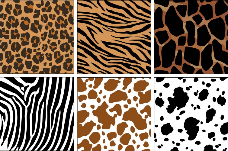 Animal skin hand drawn texture seamless pattern Vector Image