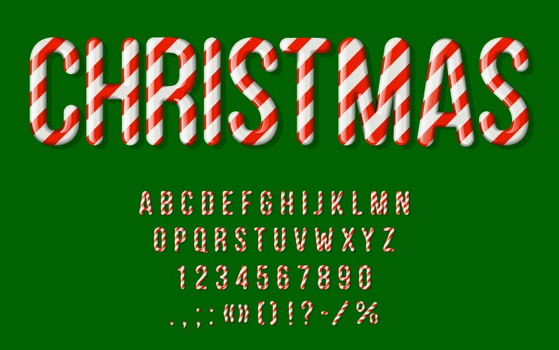 Candy Cane Font Vector Images (over 1,100)