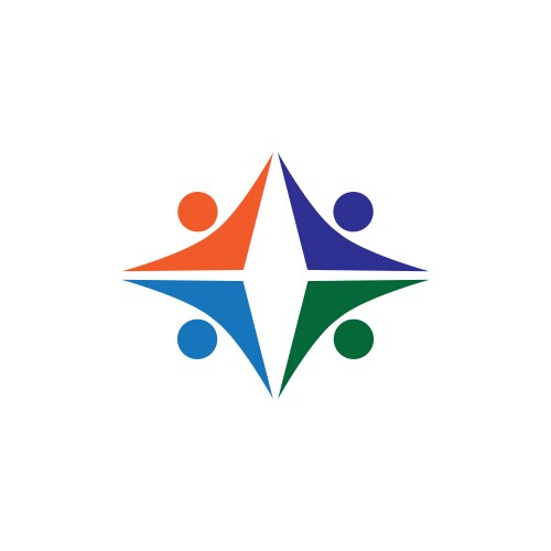 Colorful people and community logo Royalty Free Vector Image