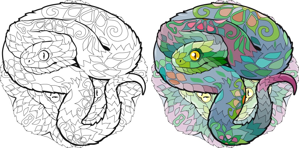 Mandala Snake Cobra Vector Images (over 120)