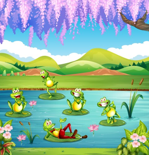 Living Frog Pond Vector Images (over 200)