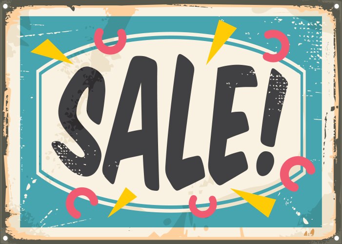 Boat trips vintage rusty metal sign Royalty Free Vector