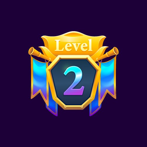 Cartoon power level bars fantasy game interface Vector Image