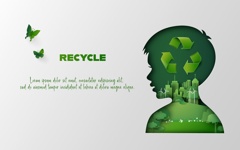 Recycle and environment concept Royalty Free Vector Image