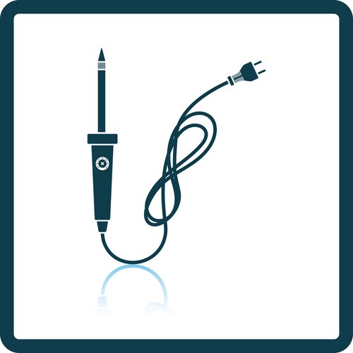 Soldering iron solder icon tool Royalty Free Vector Image