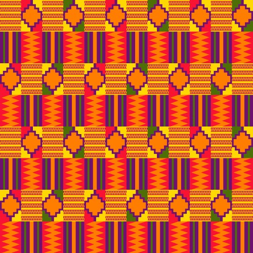 Ethnic seamless pattern african kente cloth Vector Image