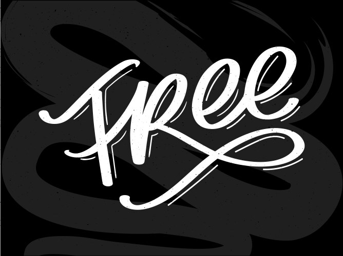 Free hand written lettering calligraphy font Vector Image