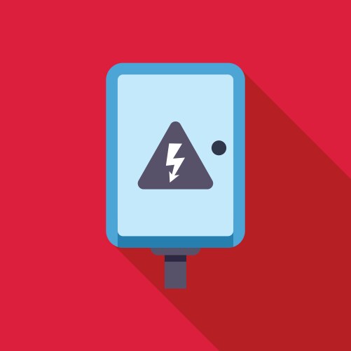 Blue electrical panel showing high voltage sign Vector Image