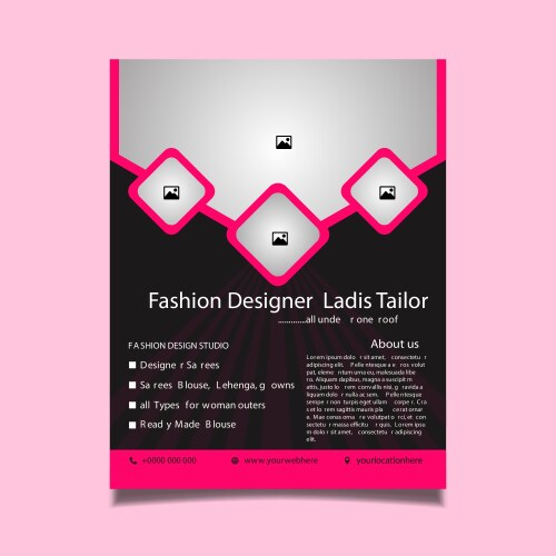 Sewing classes poster flyer Royalty Free Vector Image