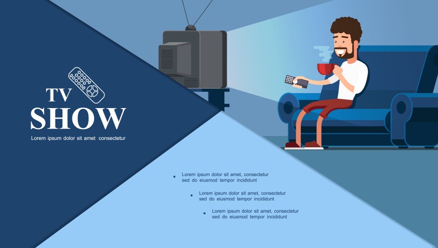 Flat mass media infographic template Royalty Free Vector