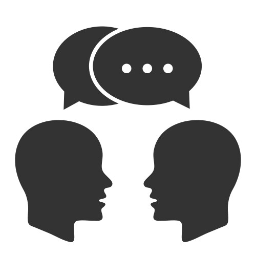 Two heads think differently different thinking Vector Image