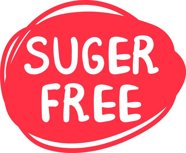 Sugar free color logo or label Royalty Free Vector Image