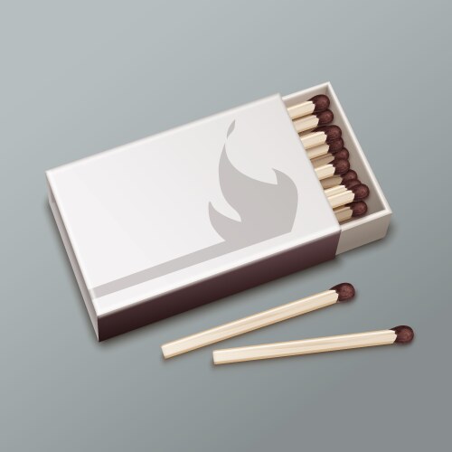Box of matches Royalty Free Vector Image - VectorStock
