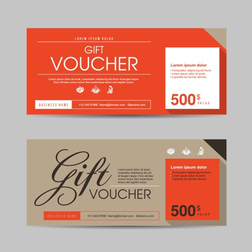 Gift voucher templates Royalty Free Vector Image