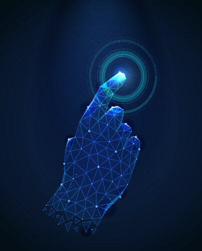 Futuristic hand Royalty Free Vector Image - VectorStock